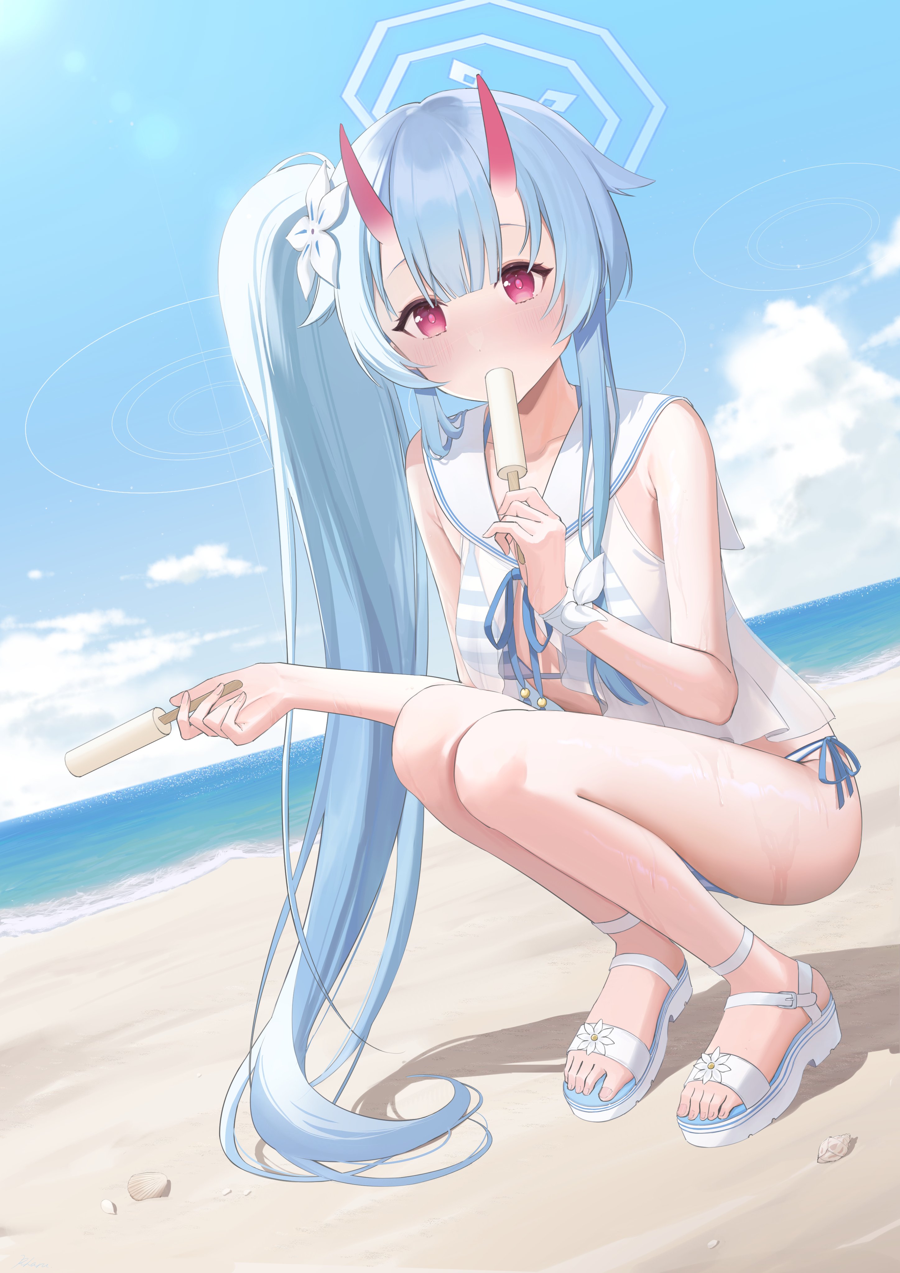 Swimsuit Chise Eating Popsicle [Blue Archive] | Scrolller