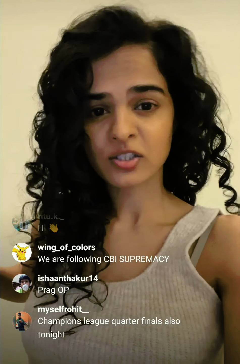 Tania Sachdev during Instagram Live | Scrolller