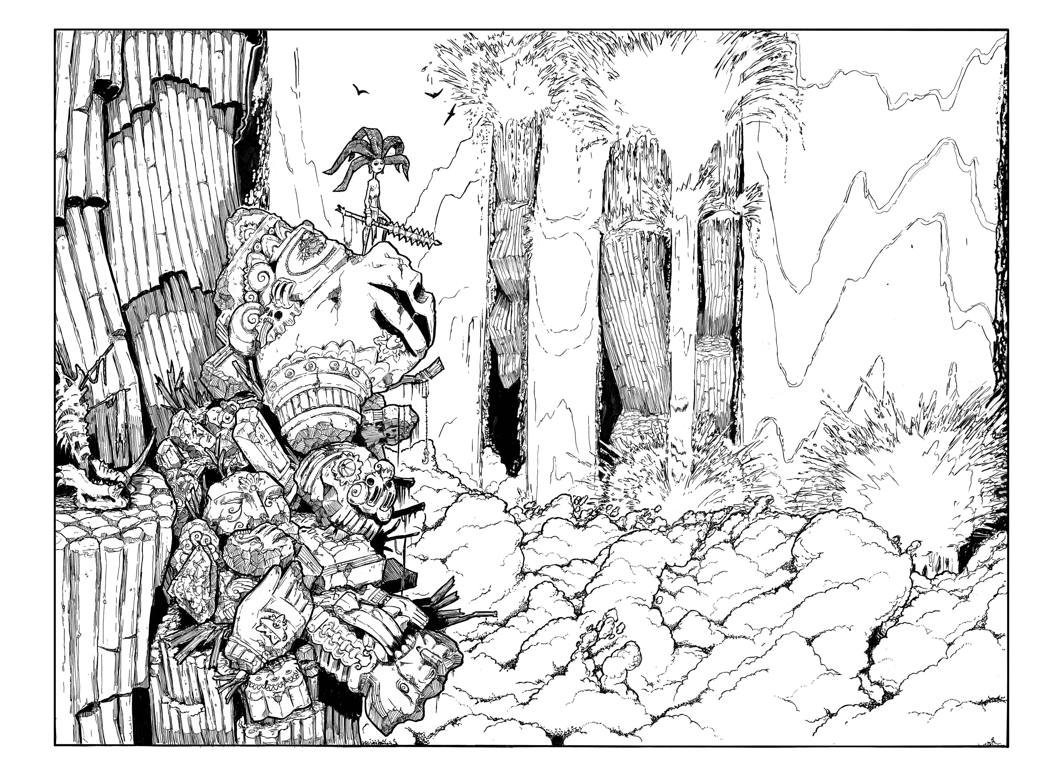 "The Chasm". Ink on Bristol Board. | Scrolller