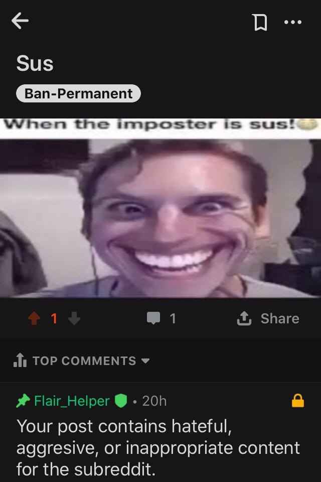 The mods are sus | Scrolller