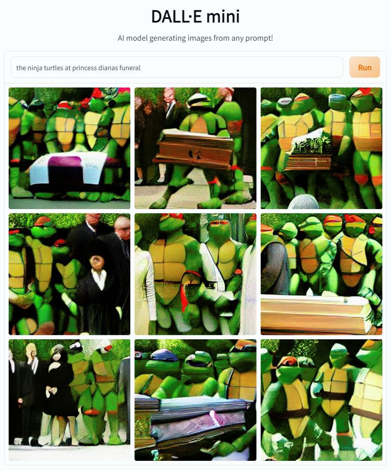 the ninja turtles at princess dianas funeral | Scrolller