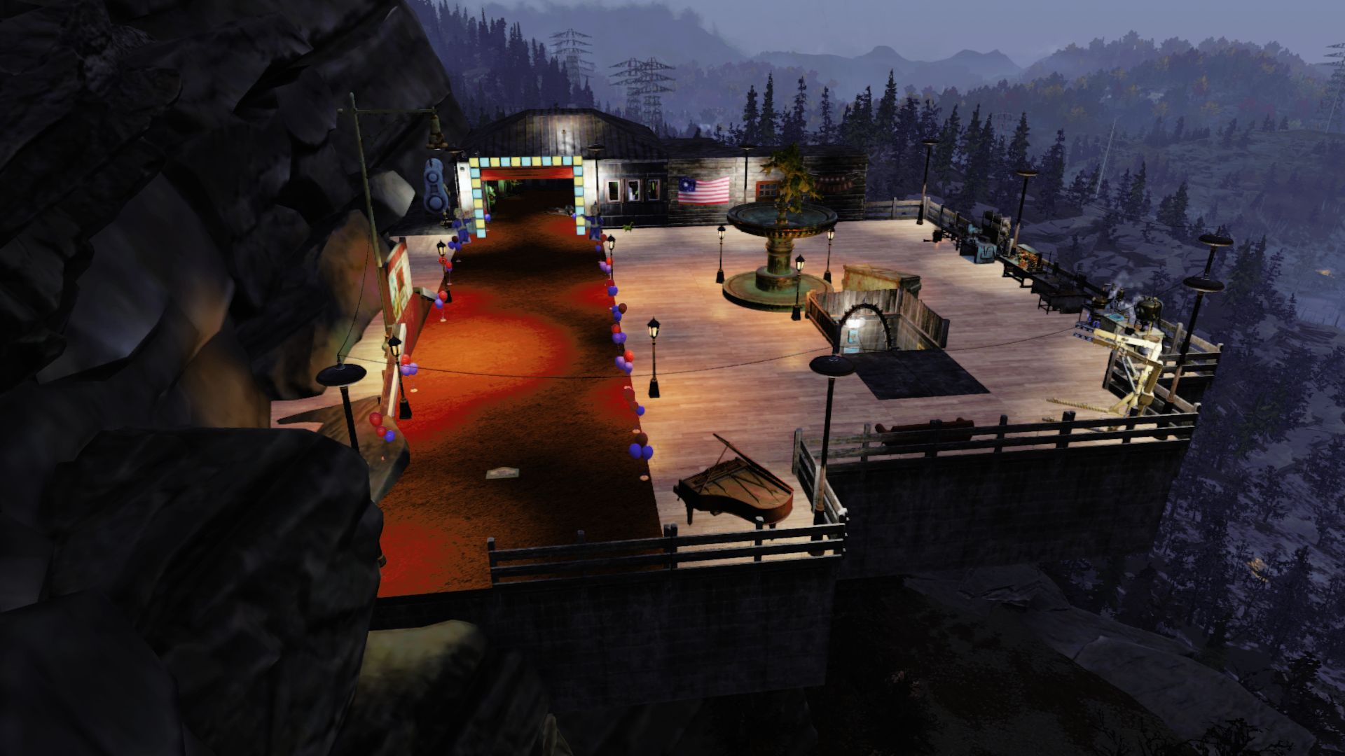 "The Overhang" I got sick of enemies always bothering my generator, so I built off a cliff wall ...