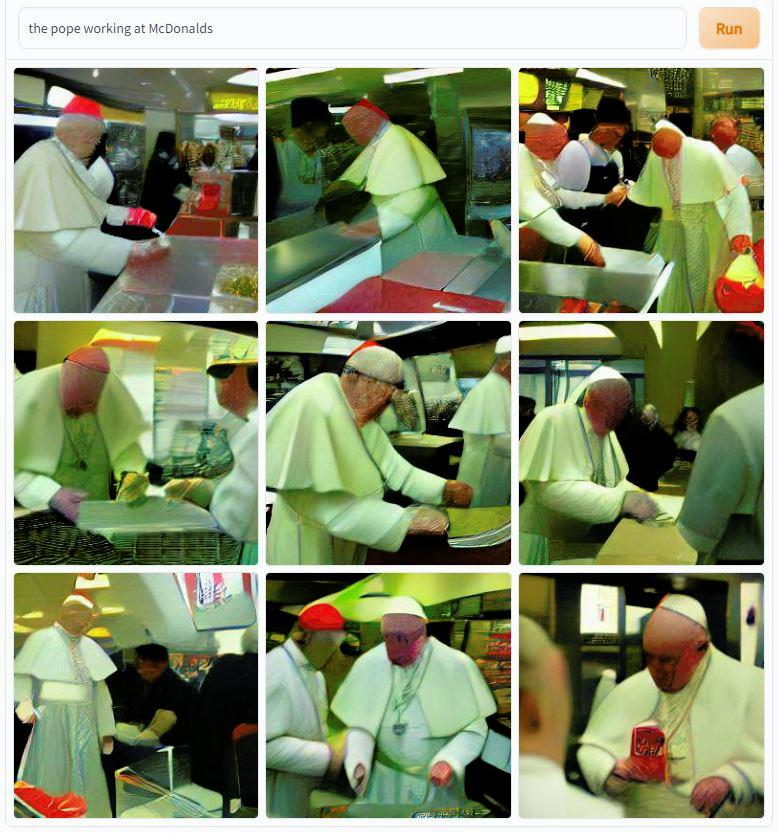 The Pope working at McDonald's | Scrolller