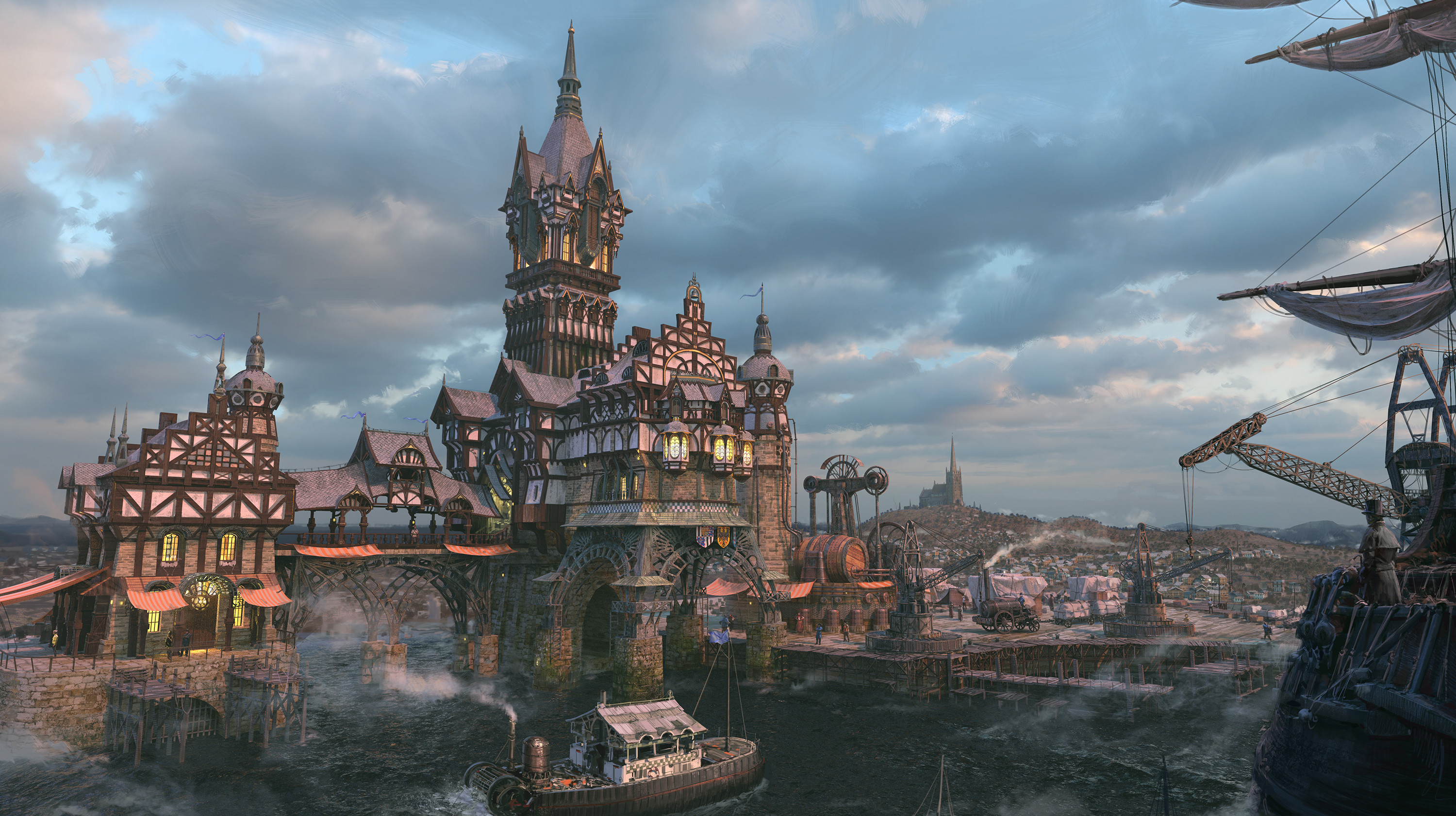 Fantasy Medieval Port City