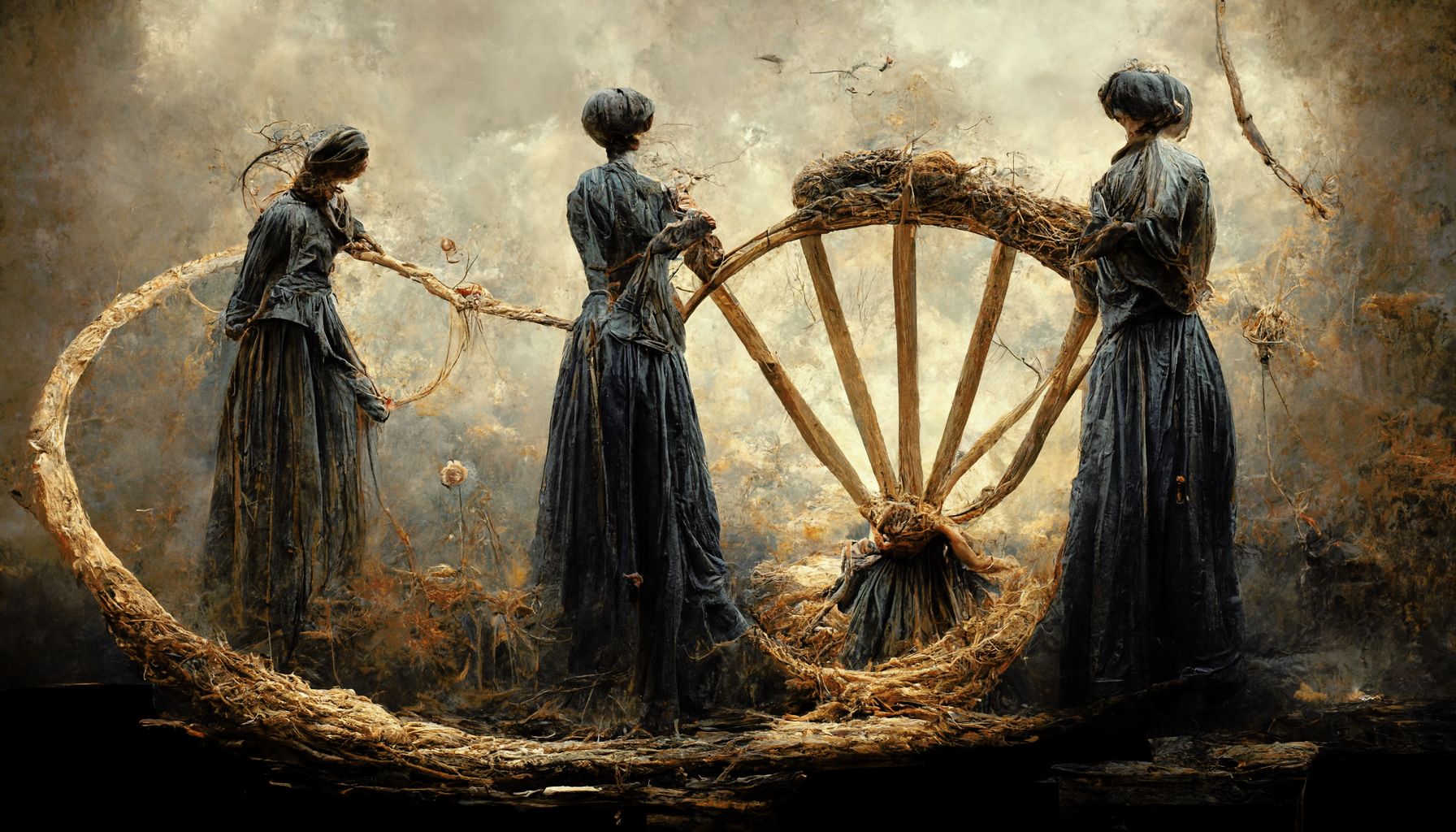 The three Fates weaving a life story | Scrolller