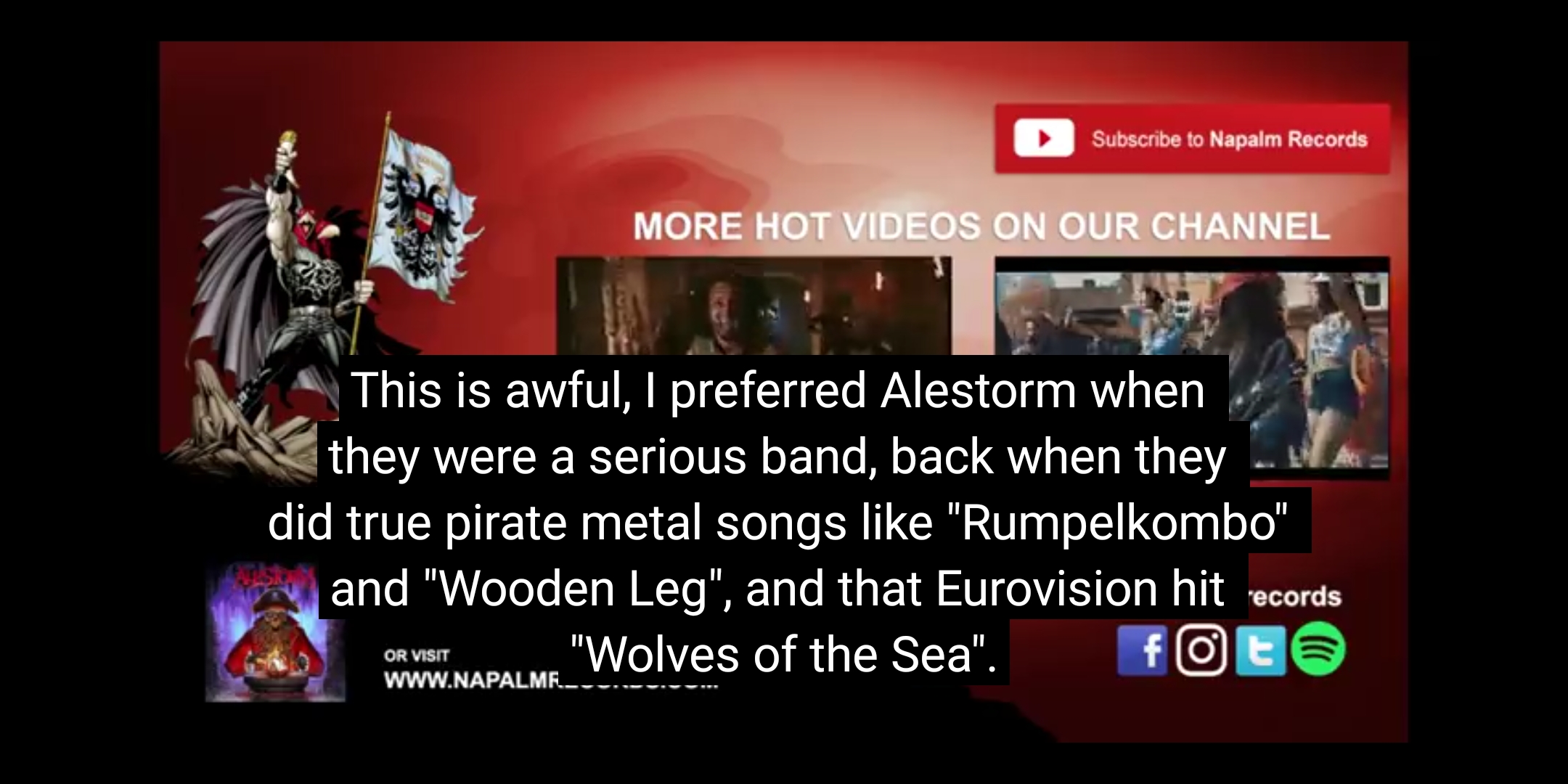 This was in the captions at the end of the new song | Scrolller
