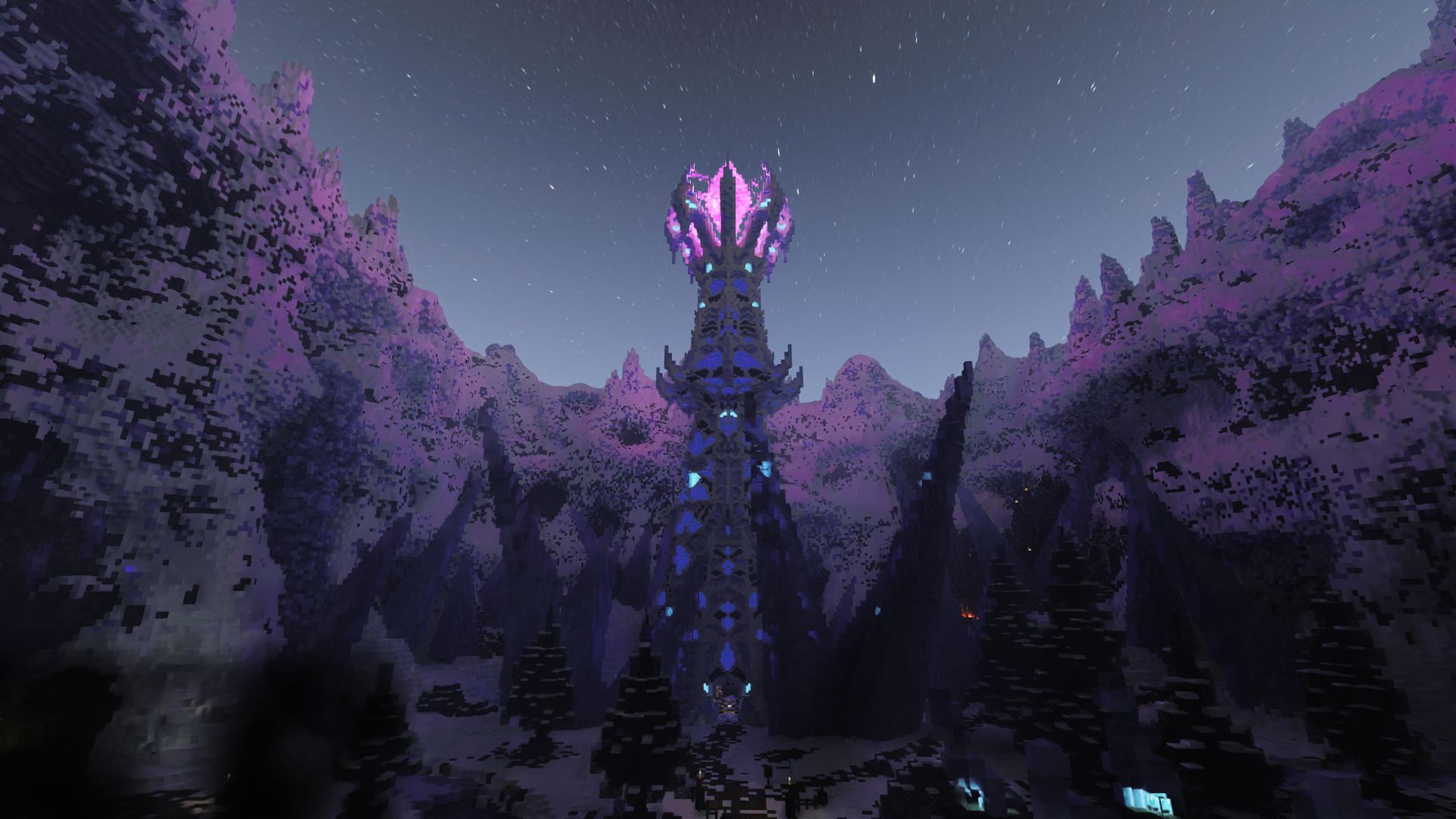 Tower of Ascension from Wynncraft (first night time render with HDRIs) | Scrolller