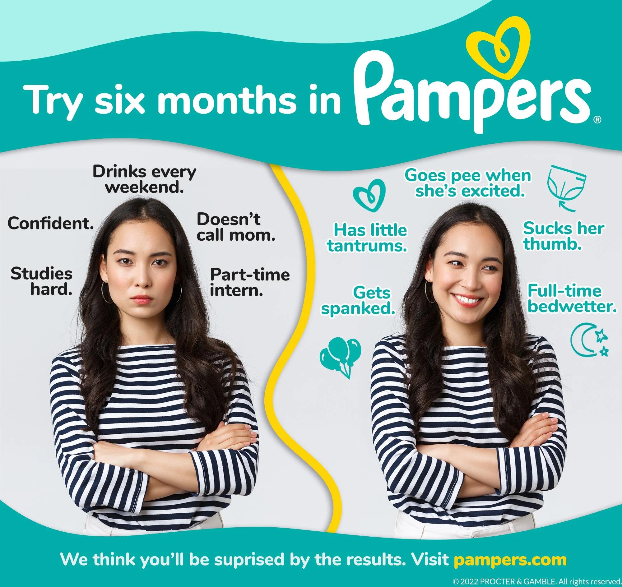 Try six months in pampers, you'll be surprised by the results | Scrolller