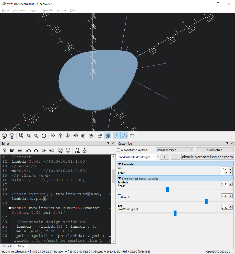 two-circular-arc cam generator | Scrolller
