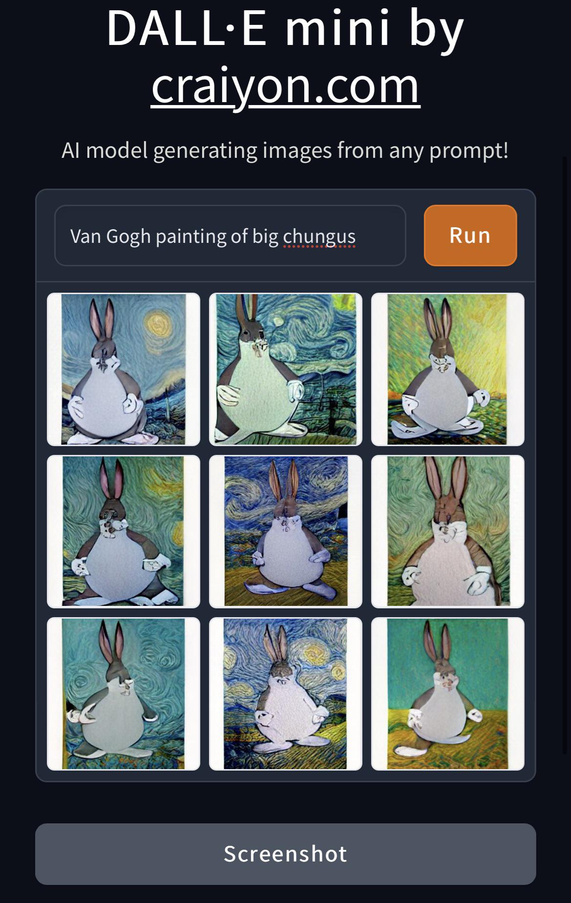 Van Gogh painting of Big Chungus | Scrolller