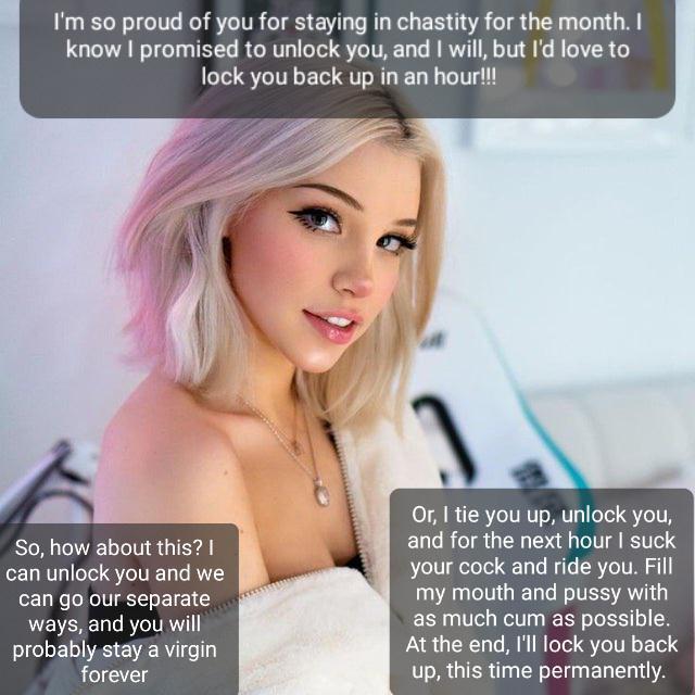 Be An Unlocked Virgin Or Alices Chastity Slave Forever Scrolller