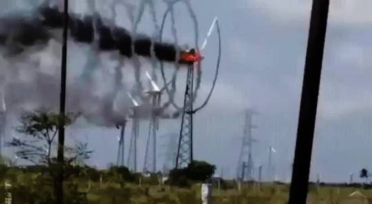 Wind turbine on fire | Scrolller