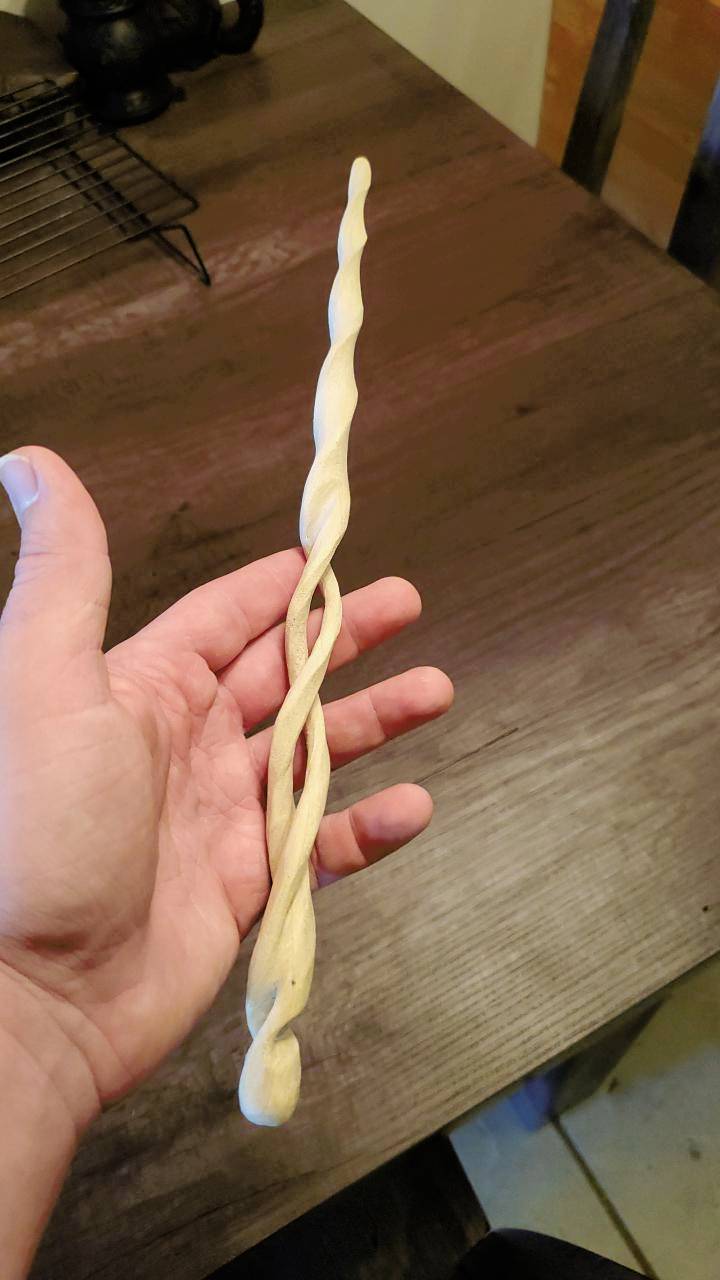 WIP roughed out Hollow Spiral in poplar | Scrolller