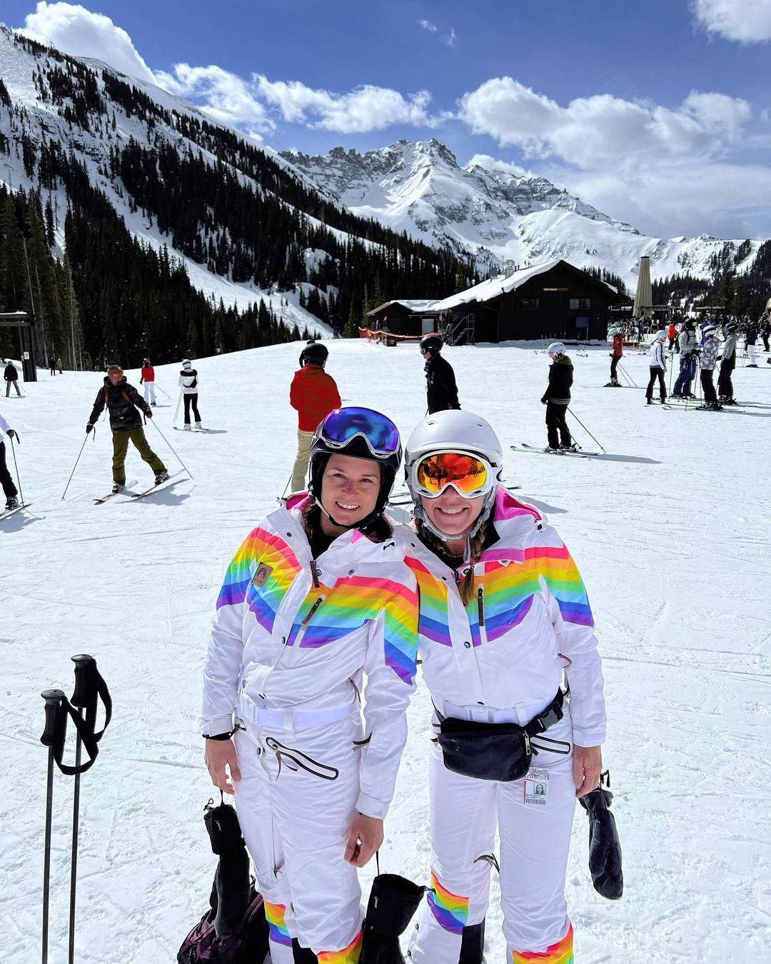 with a friend skiing | Scrolller