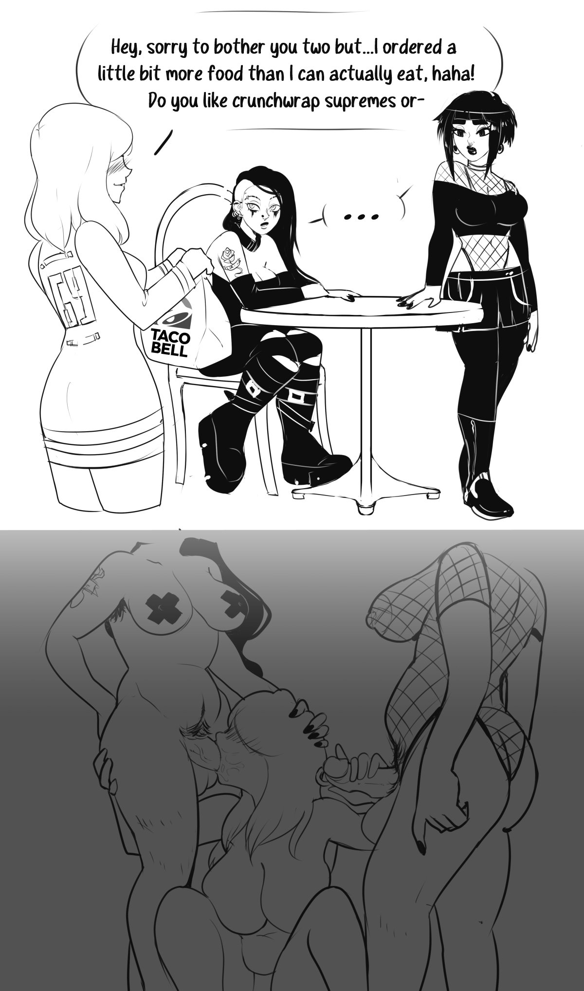 Woman Approaches Pair Of Goth Futas In The Wild With Their Favorite Food What Happens Next Will