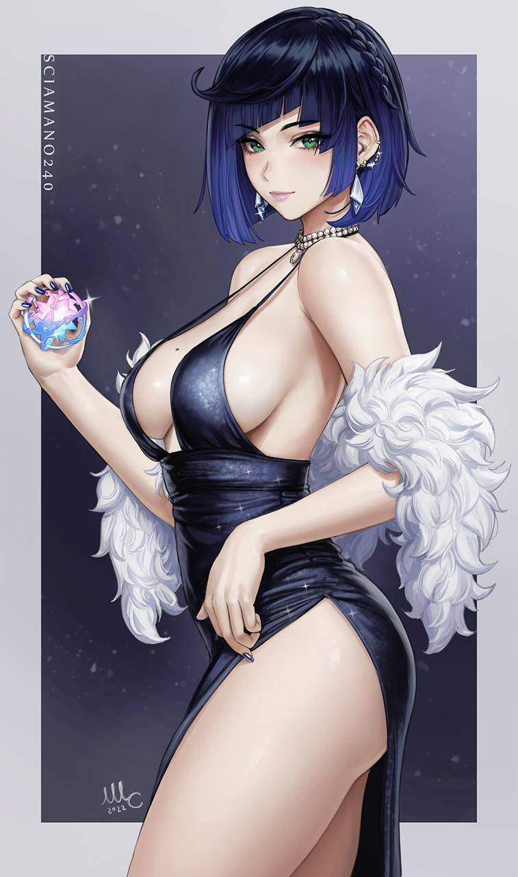 Yelan in a dress. | Scrolller