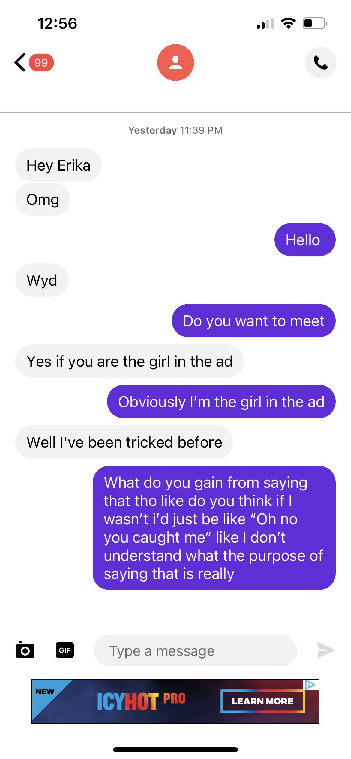 “Yes if you are the girl in the ad” 🥴🥴 | Scrolller