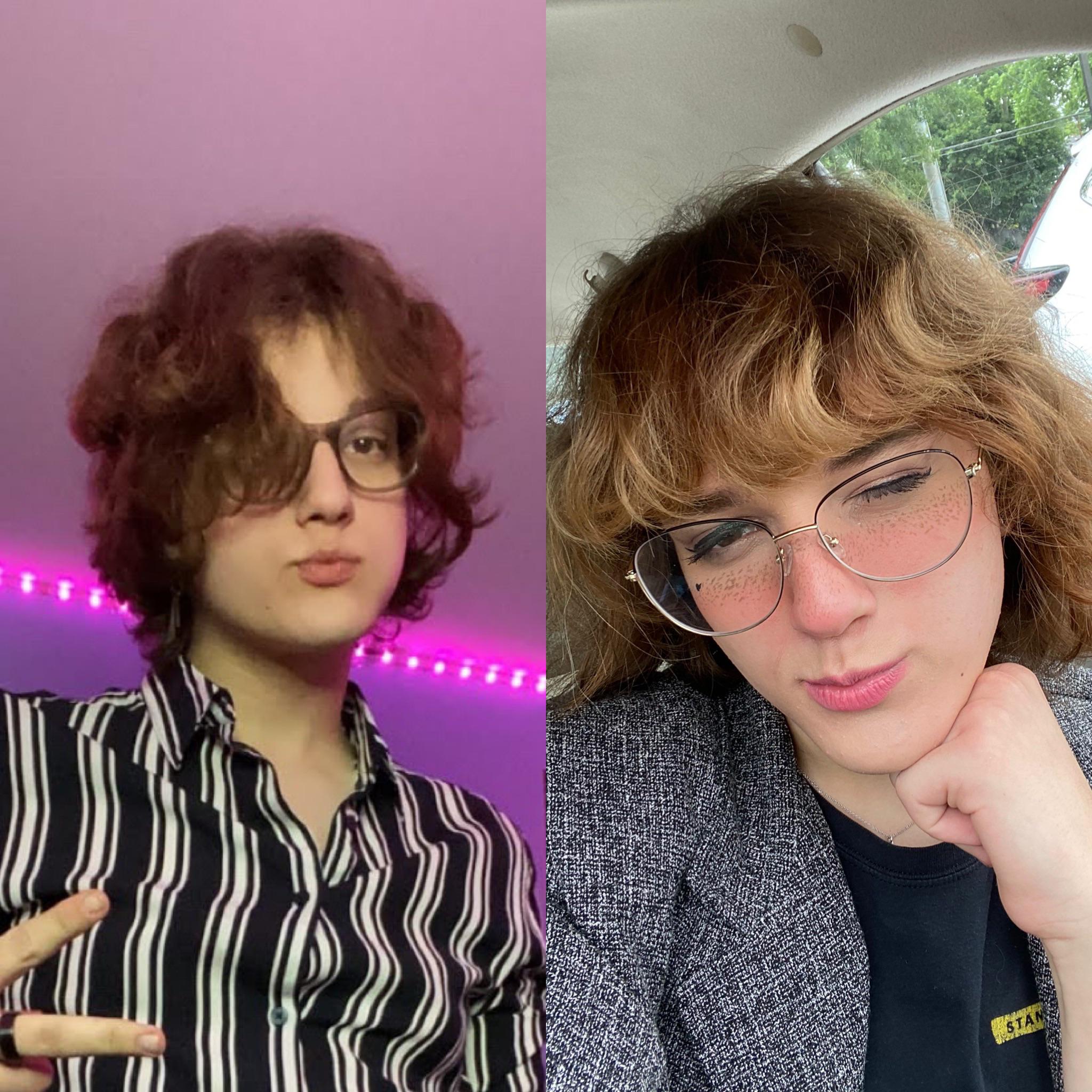 -1 month hrt vs 1 month. slowly getting better at makeup | Scrolller