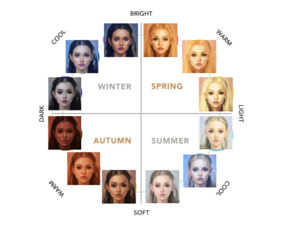 12 Season Color Analysis Chart Scrolller