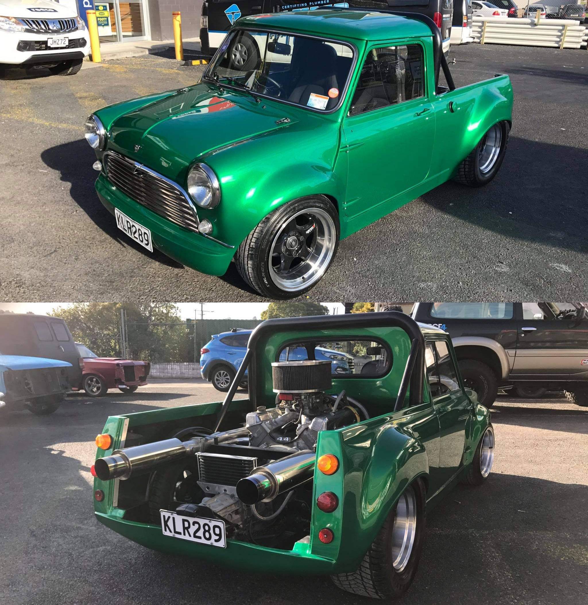 1968 Austin Mini Ute with mid-mounted Leyland V8 | Scrolller