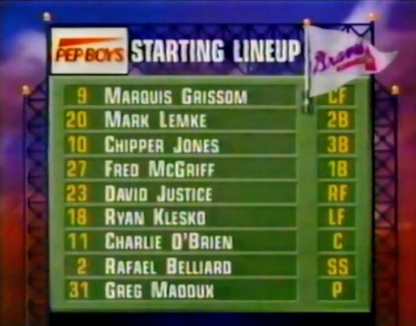 1995 Braves Lineup | Scrolller
