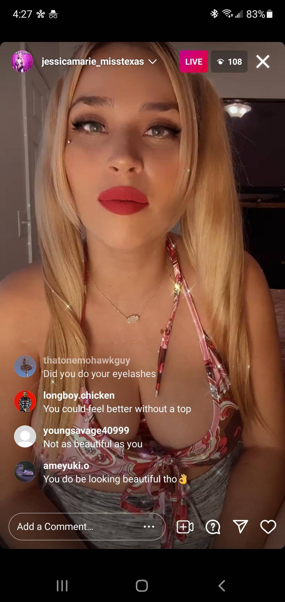 1k viewers on ig and she out on a bikini maybe not slips in bikini ...