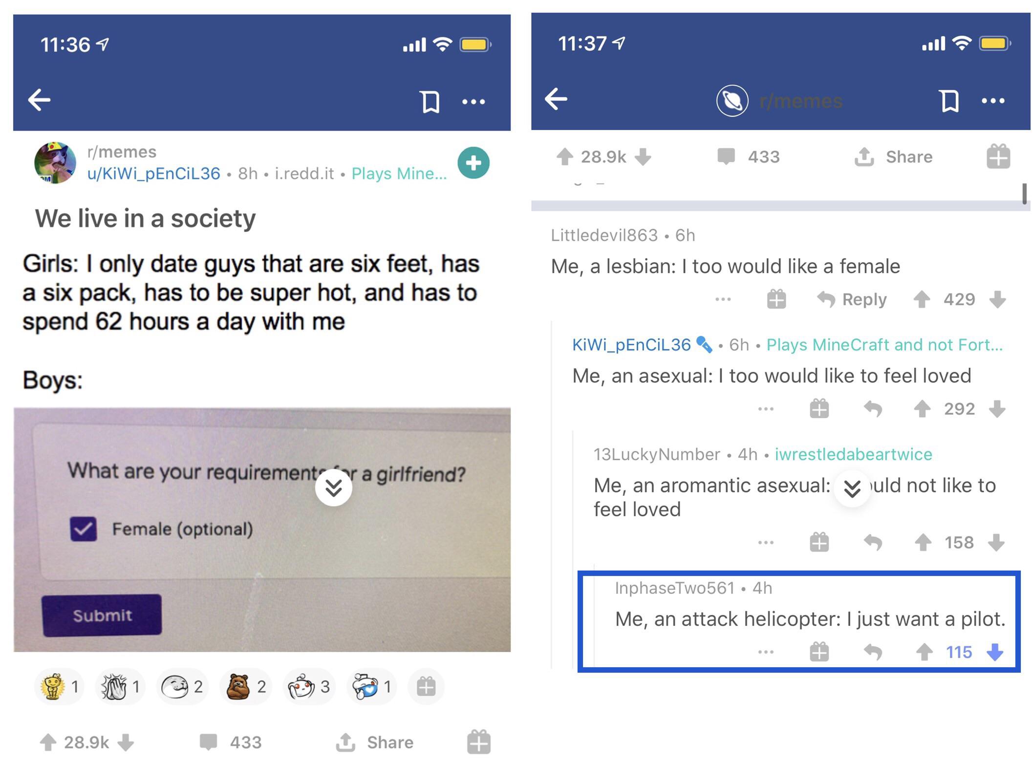 2 for 1 Special: Sexist Meme & Attack Helicopter | Scrolller