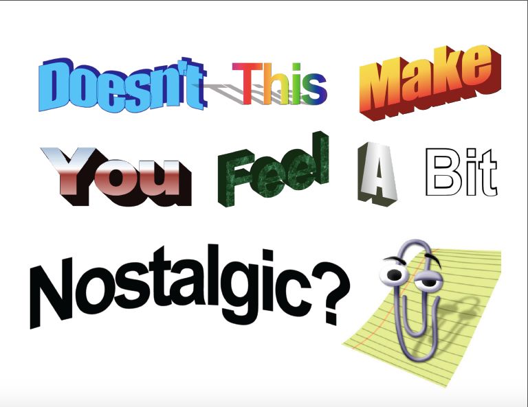 2008 Microsoft PowerPoint Word Art plus Clippy | Scrolller