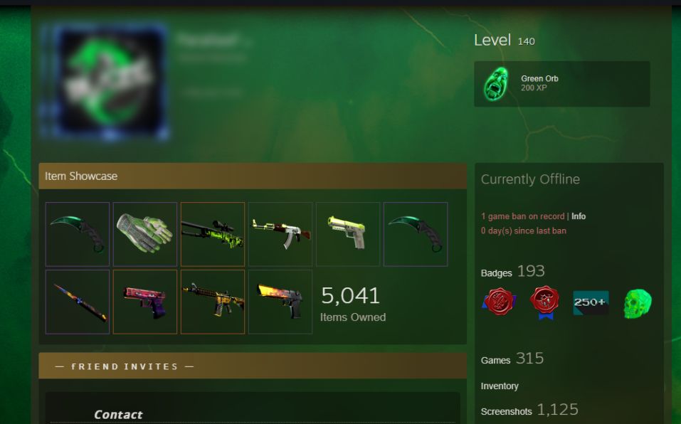 $3k+ in skins, steam level 140 | Scrolller