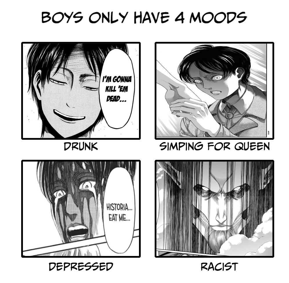 4 moods of Eren. | Scrolller