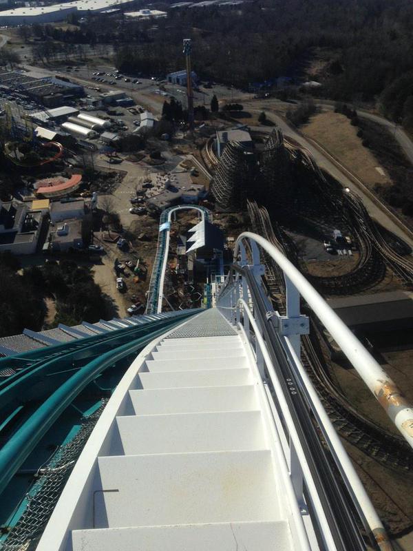 458 steps to the top of the worlds tallest giga coaster. | Scrolller