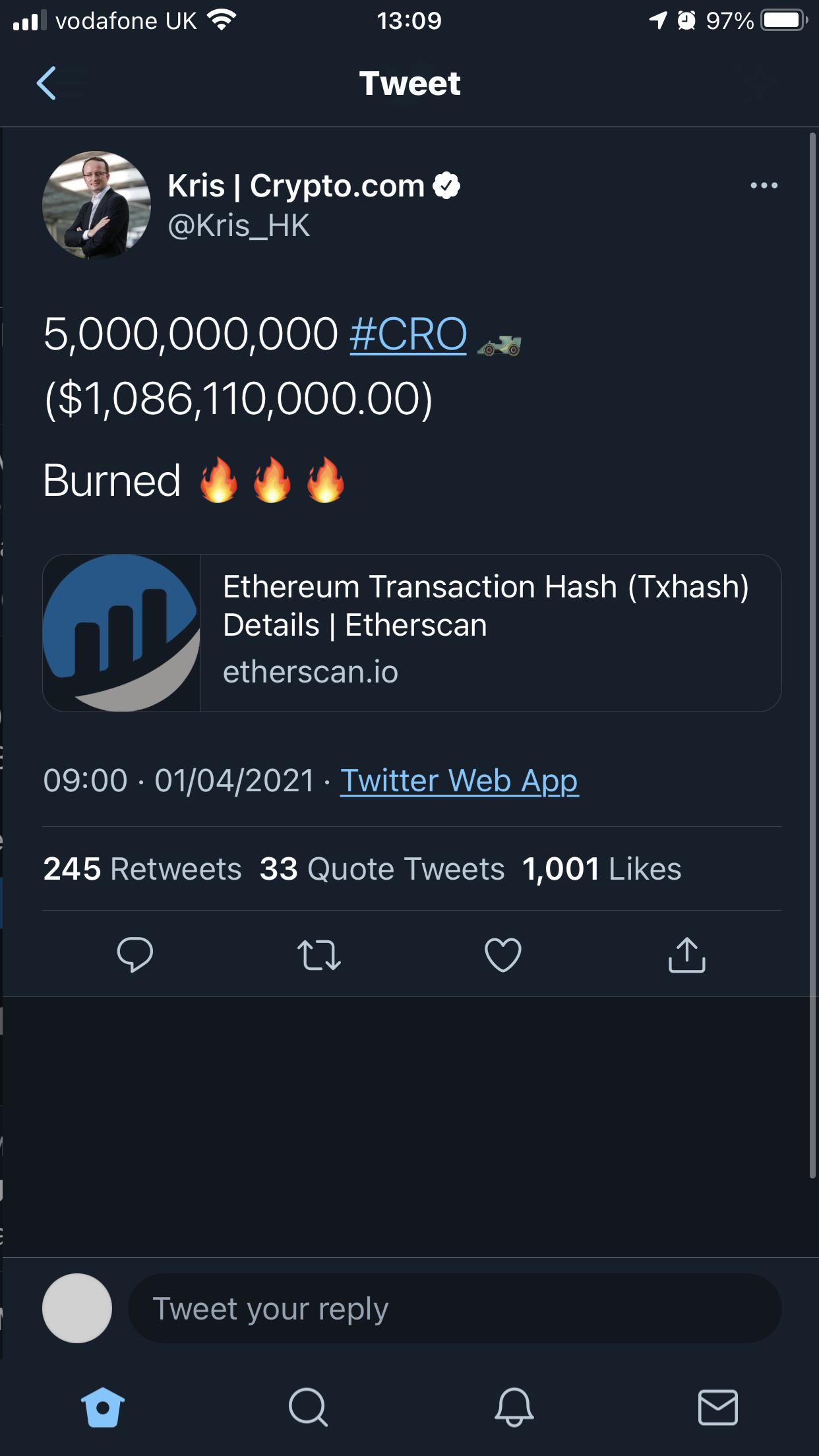 5 BILLION CRO gas just been burned😈😈 | Scrolller