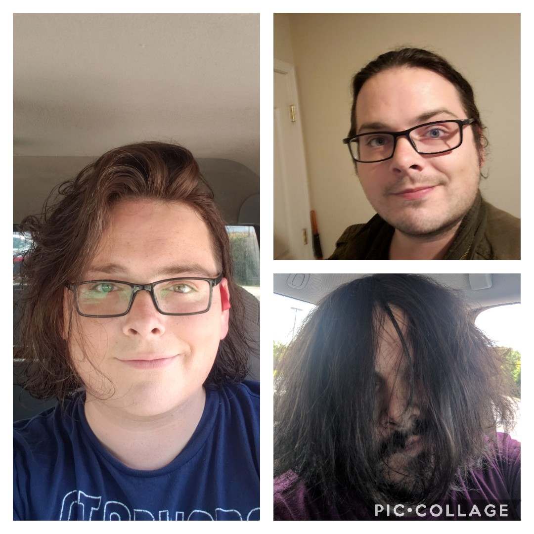 -5 years/-3 years to 9 months HRT (MtF) and like 20 lbs lighter. Never thought I could be happy ...