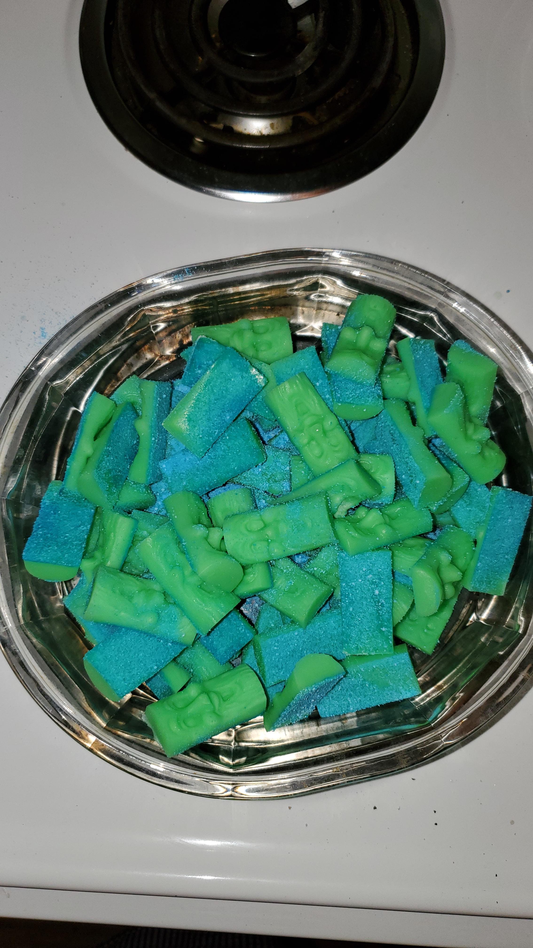 80mg sour lime flavored Delta 8 gummies, taste great and are very potent👍 | Scrolller