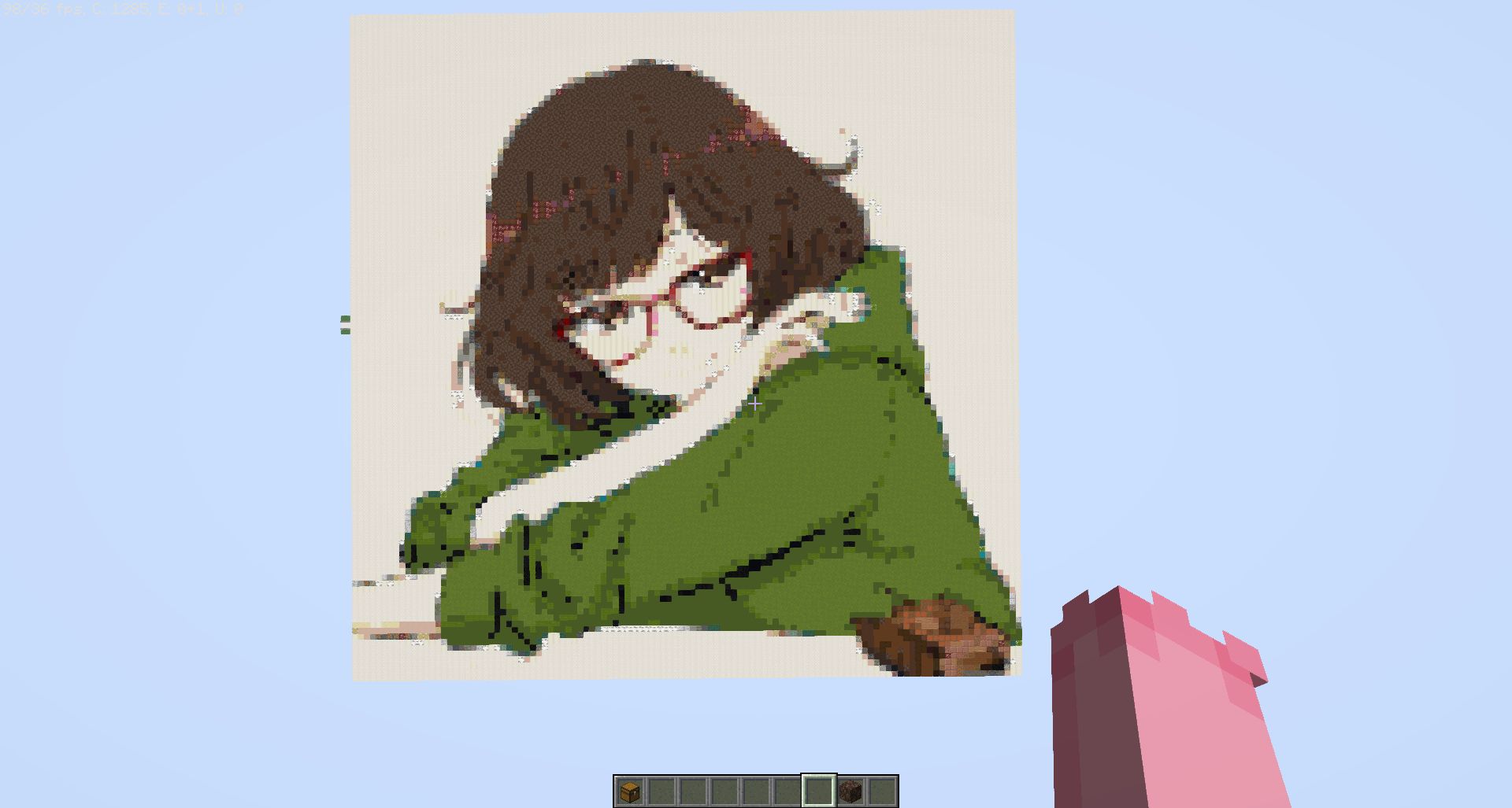 A 12,769 Block Map Art of Yukari Akiyama (GUP) (By hand) | Scrolller