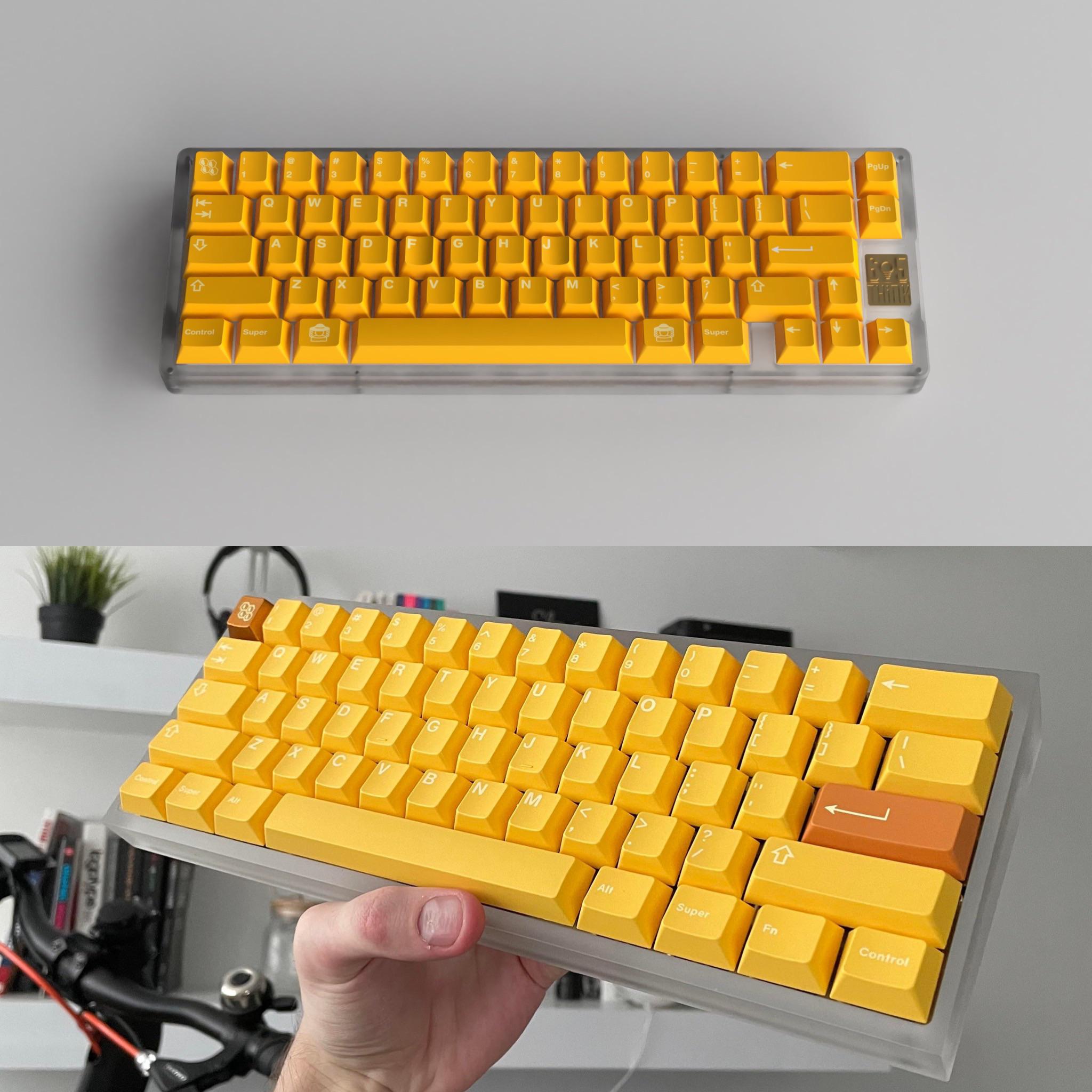 A bit disappointed from renders to real life on GMK Honey. Unfortunately the color mismatch is ...
