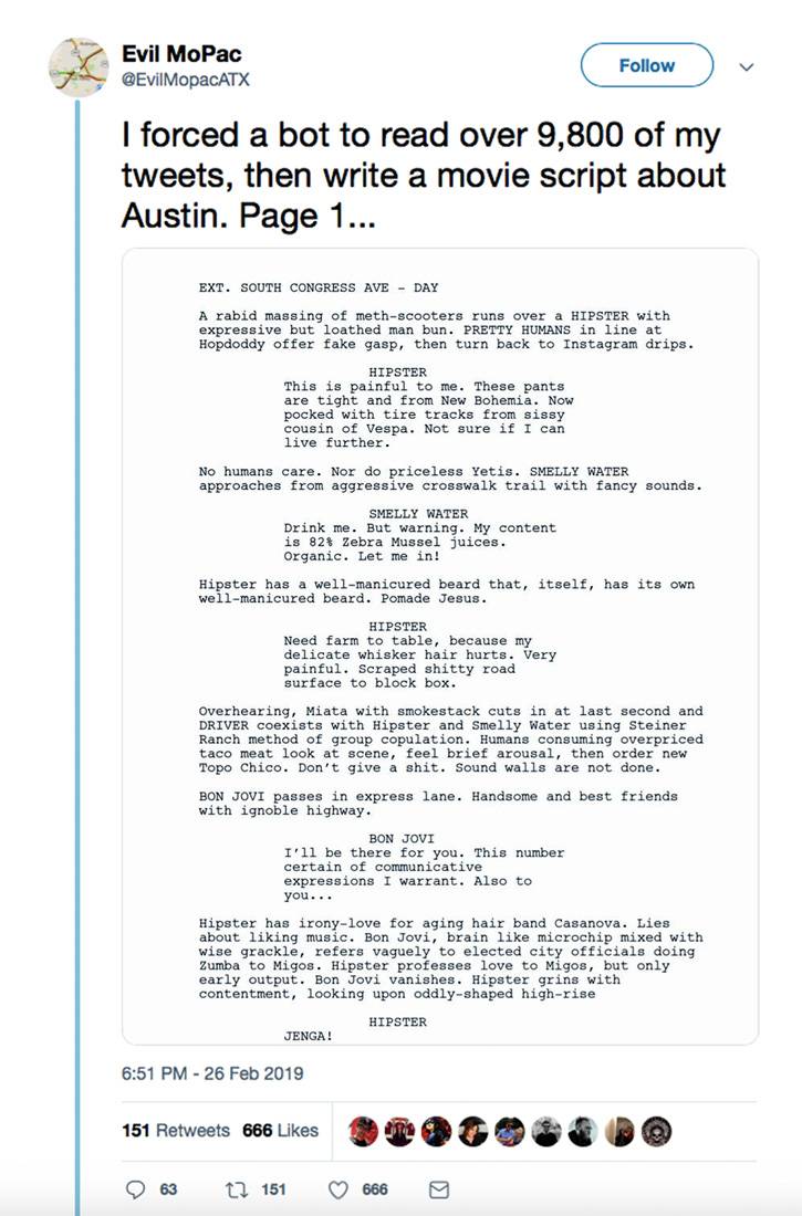 A bot writes a movie script | Scrolller A bot writes a movie script | Scrolller