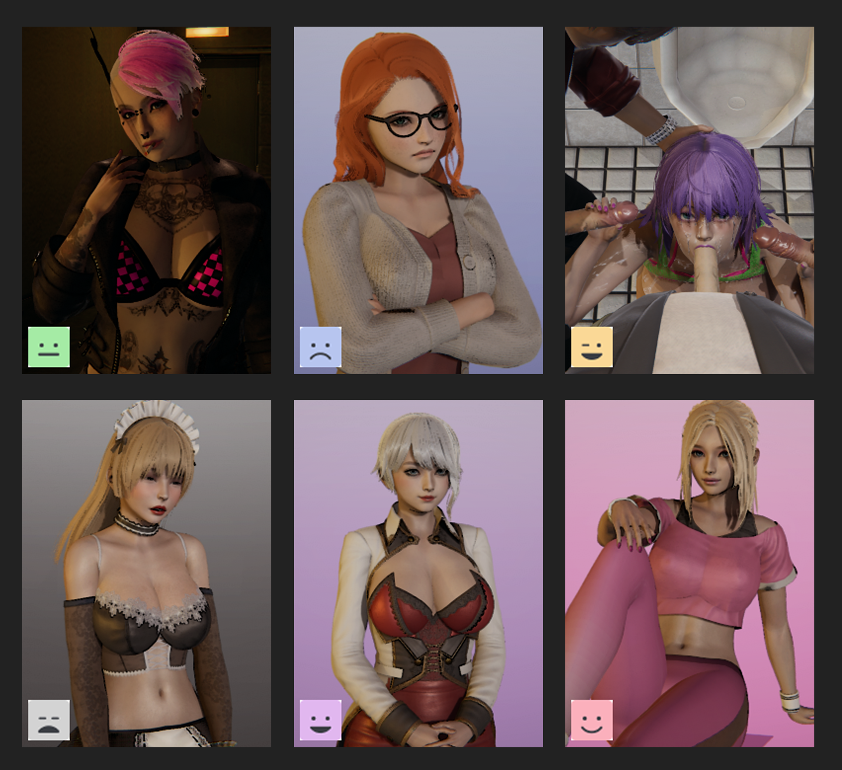 A collection of cards with all the different moods represented. Figured this would be useful for ...