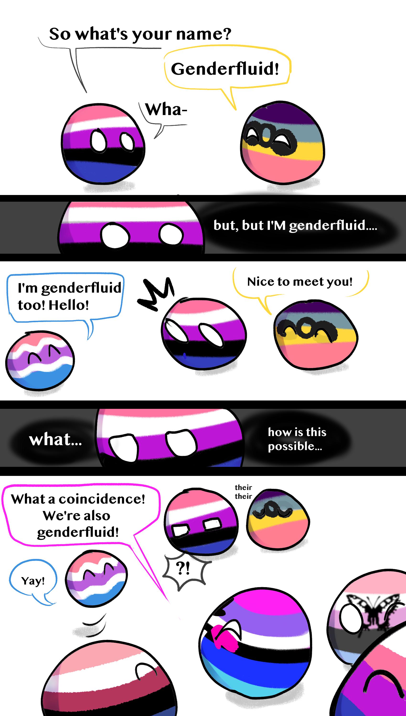 A comic featuring alternative flags for genderfluid! | Scrolller