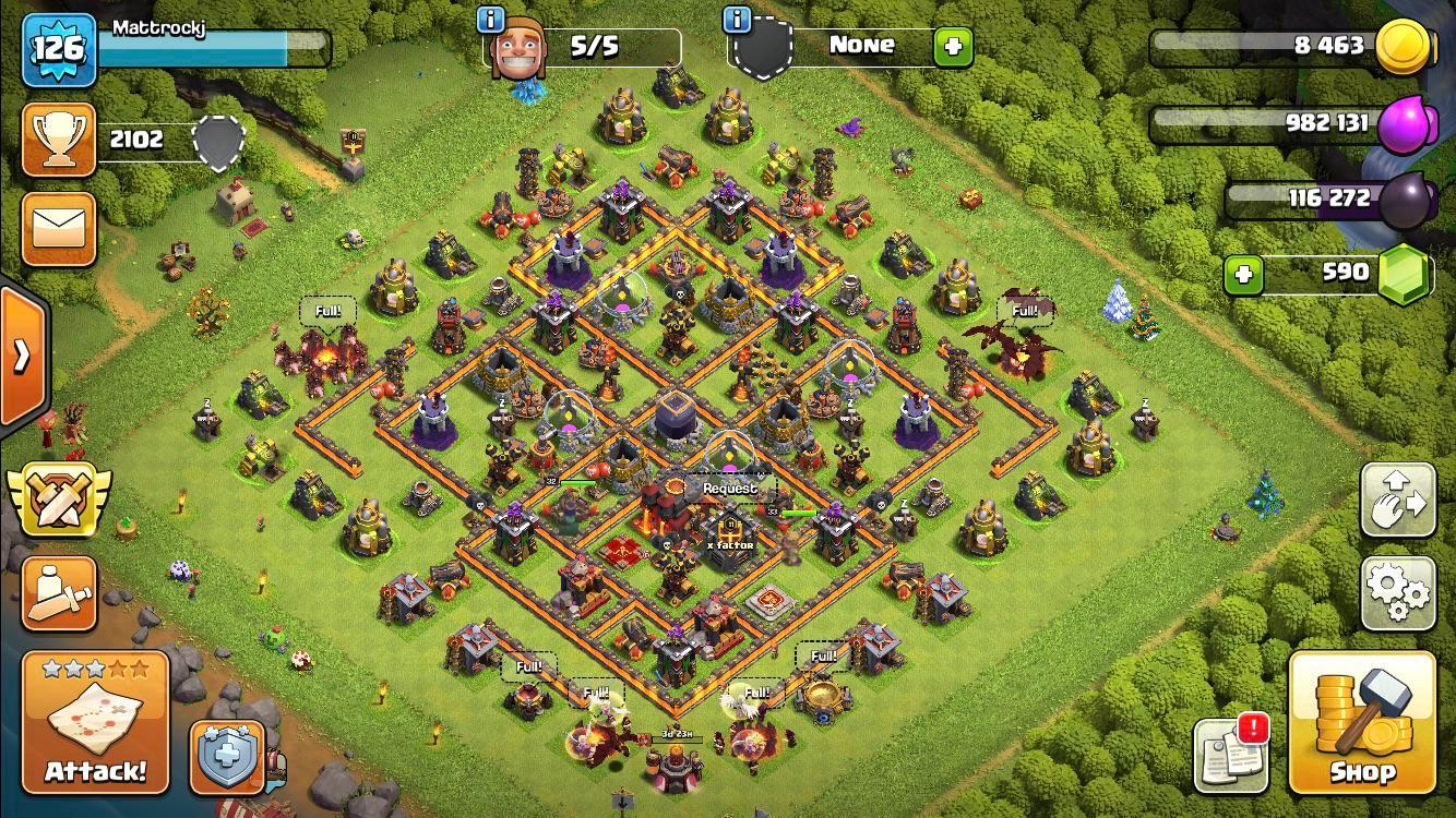 A completely maxed (apart from heros) TH10! | Scrolller