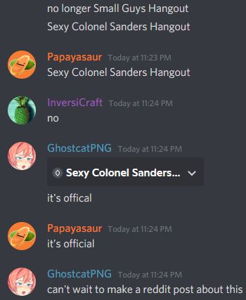 a conversation I had in my friend's minecraft discord server | Scrolller