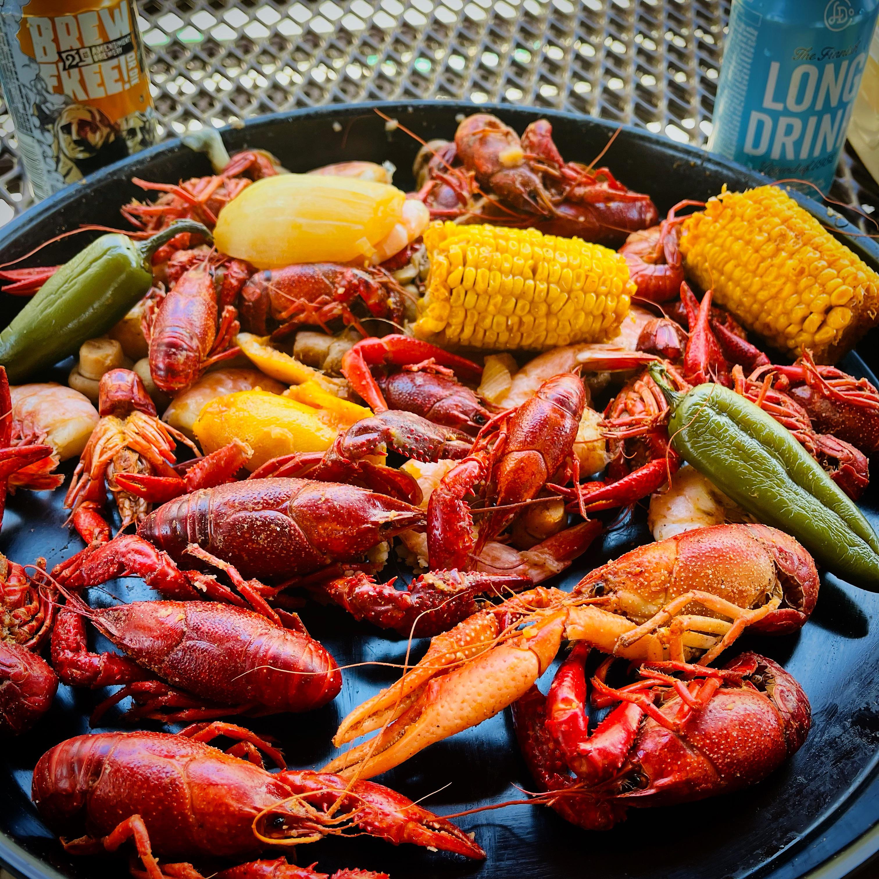 A delicious afternoon crawfish boil | Scrolller