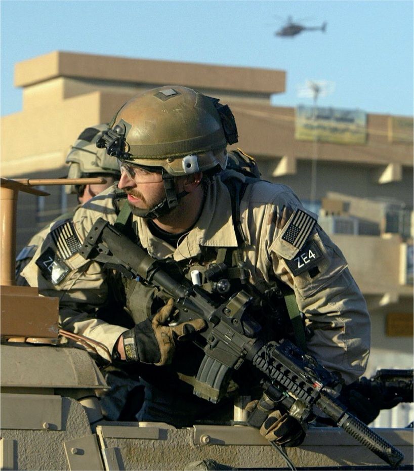 A Delta Force operator in west Baghdad, October 2003 with his SBR. | Scrolller