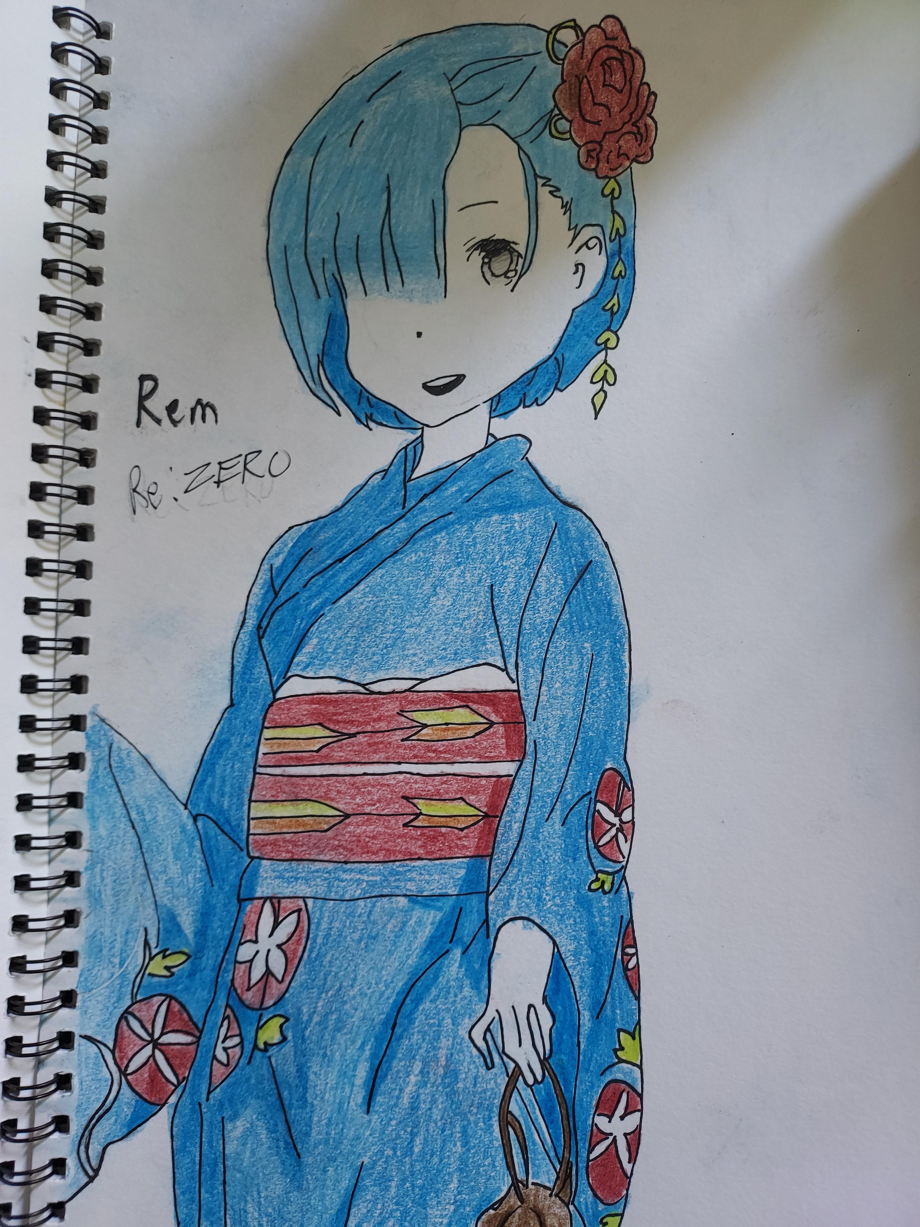 A drawing of Rem from the Sloth IF. Hope y'all enjoy it | Scrolller