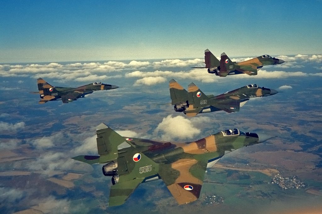 A formation of Czech Mig-29's | Scrolller