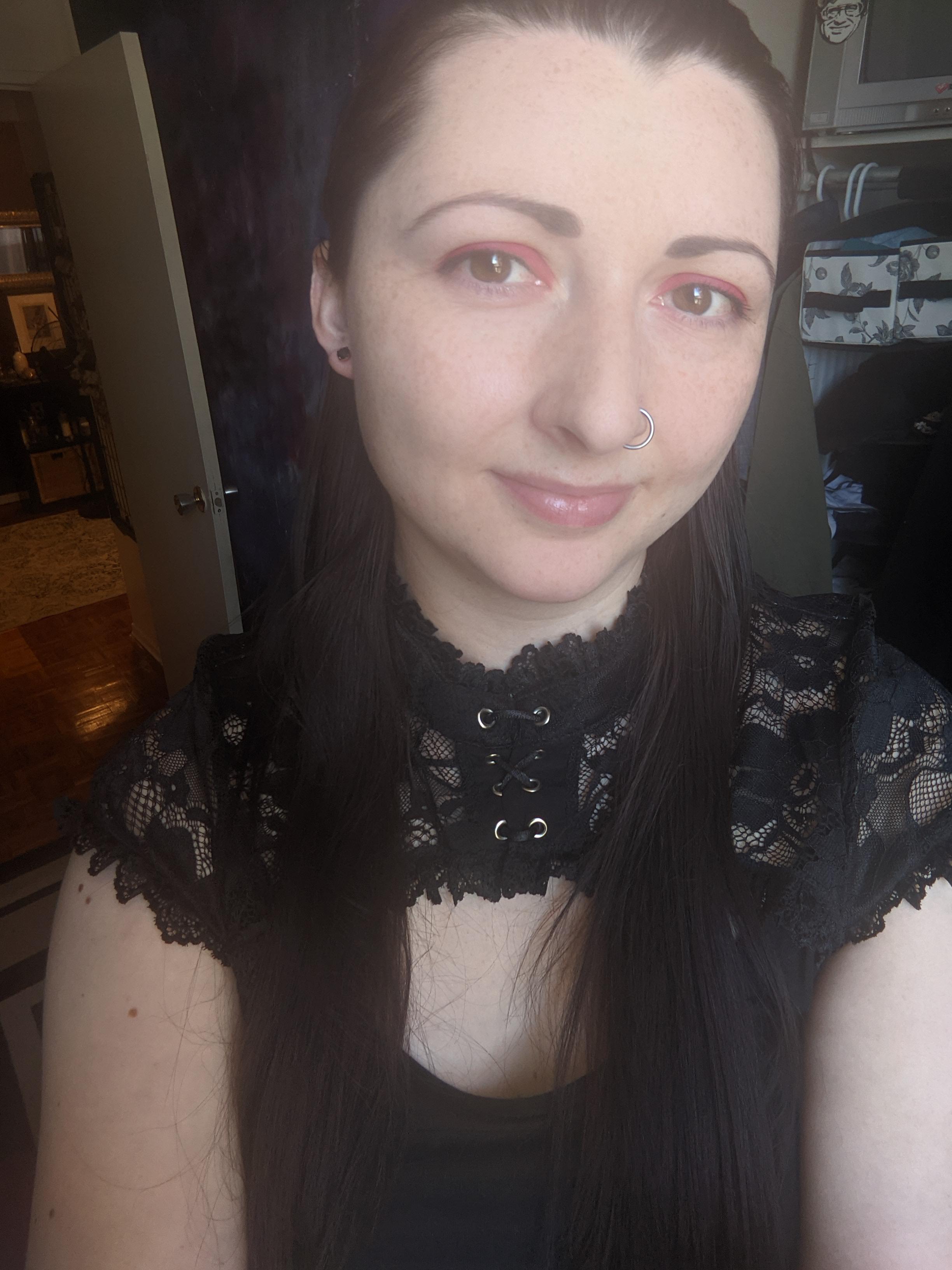 A little colour and some lace - dressed up a little today and it felt great ️🦇 | Scrolller