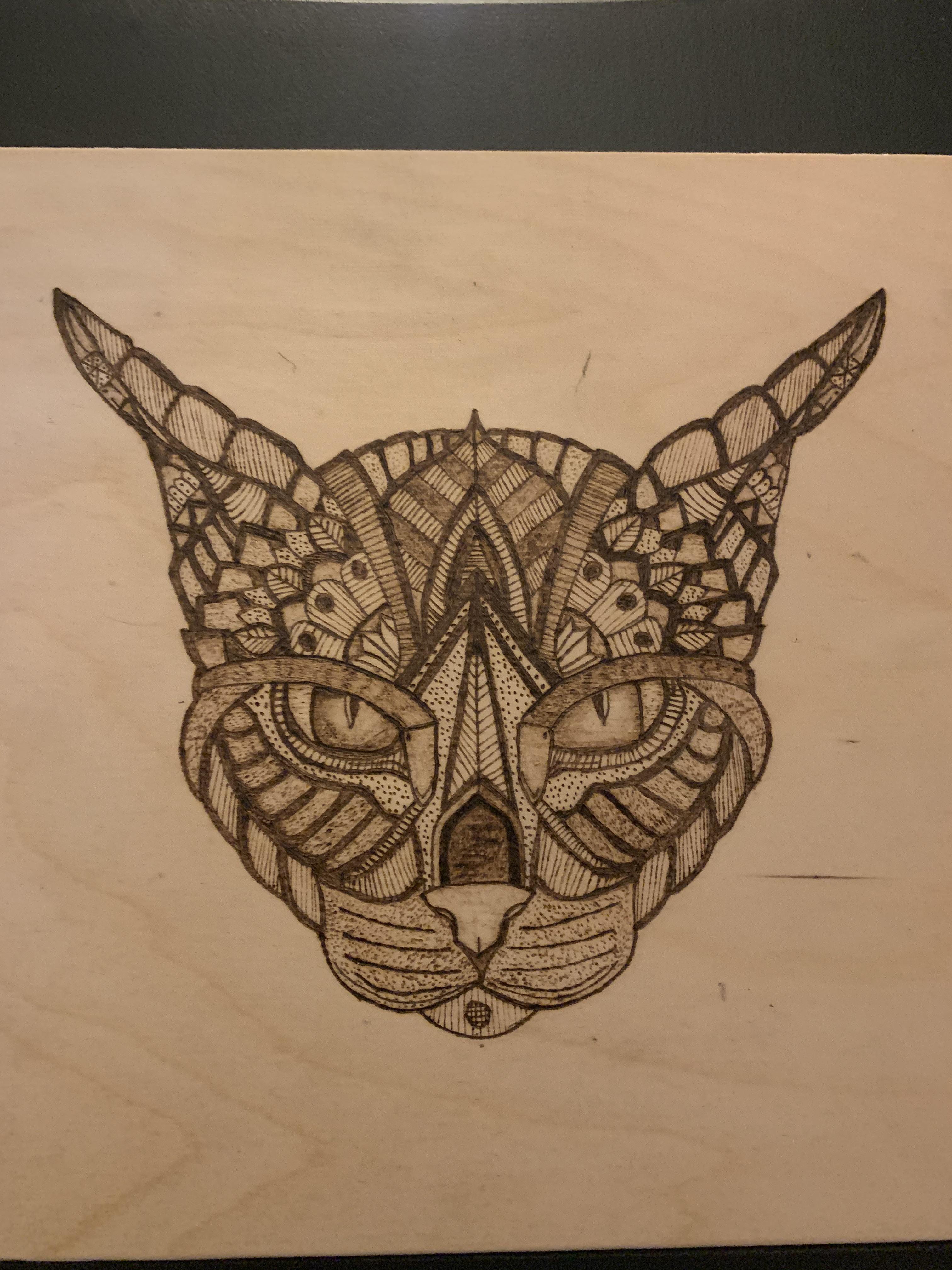 A little doodle I did today. 12”x12” Baltic Birch | Scrolller