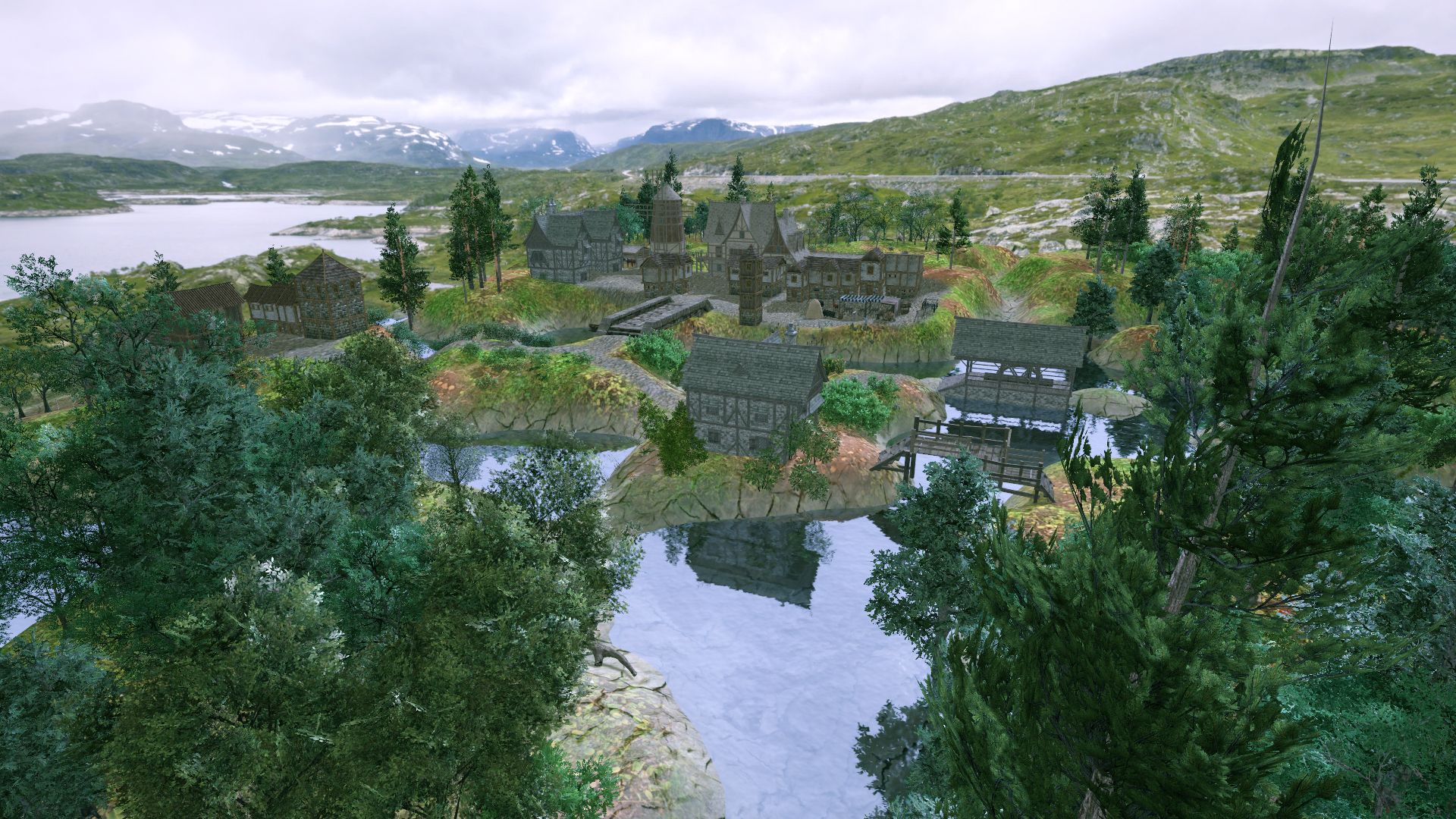 A little Medieval Town, my first real try at Flowscape! | Scrolller