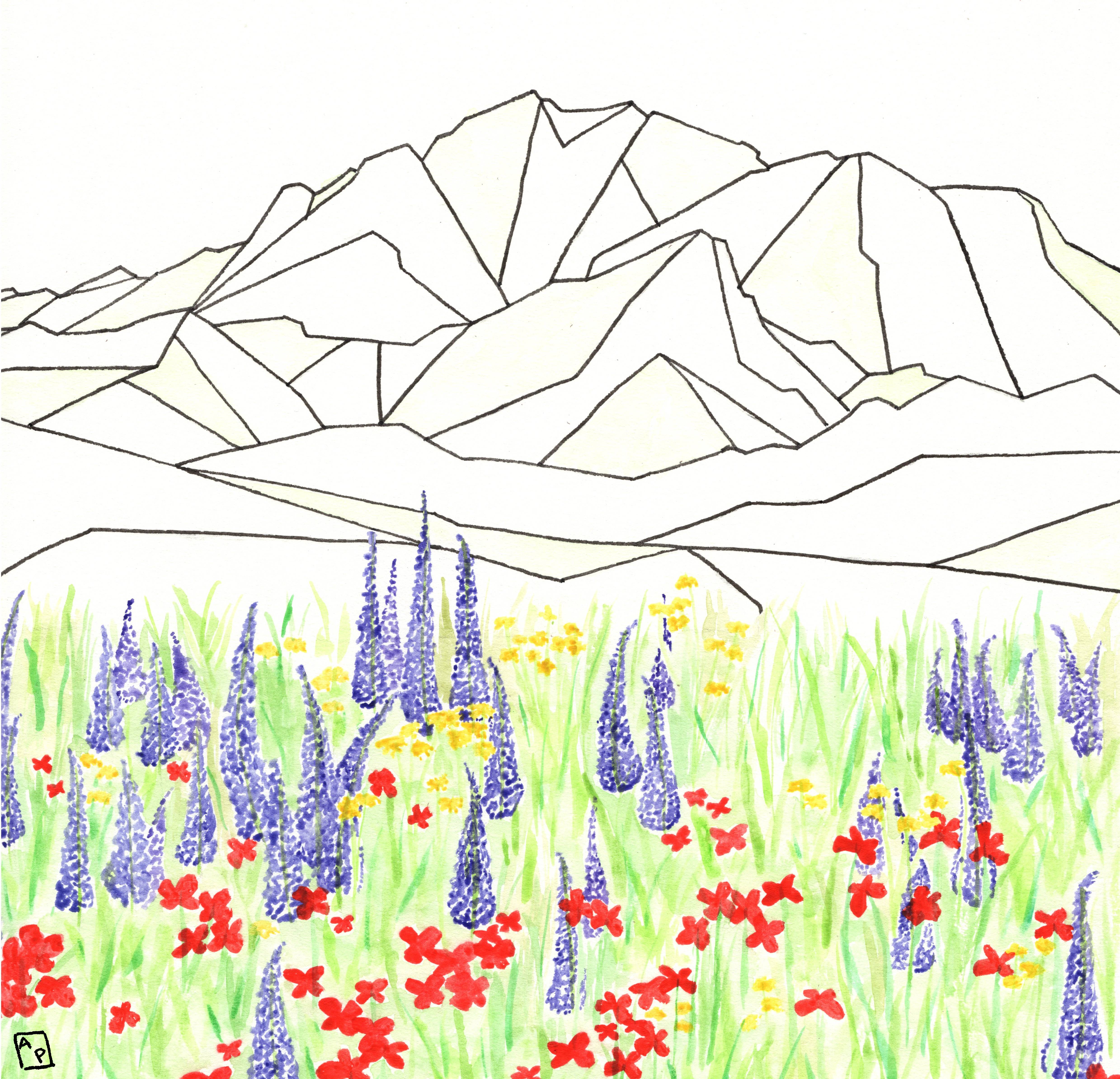 A little watercolor I did of Sleeping Giant | Scrolller