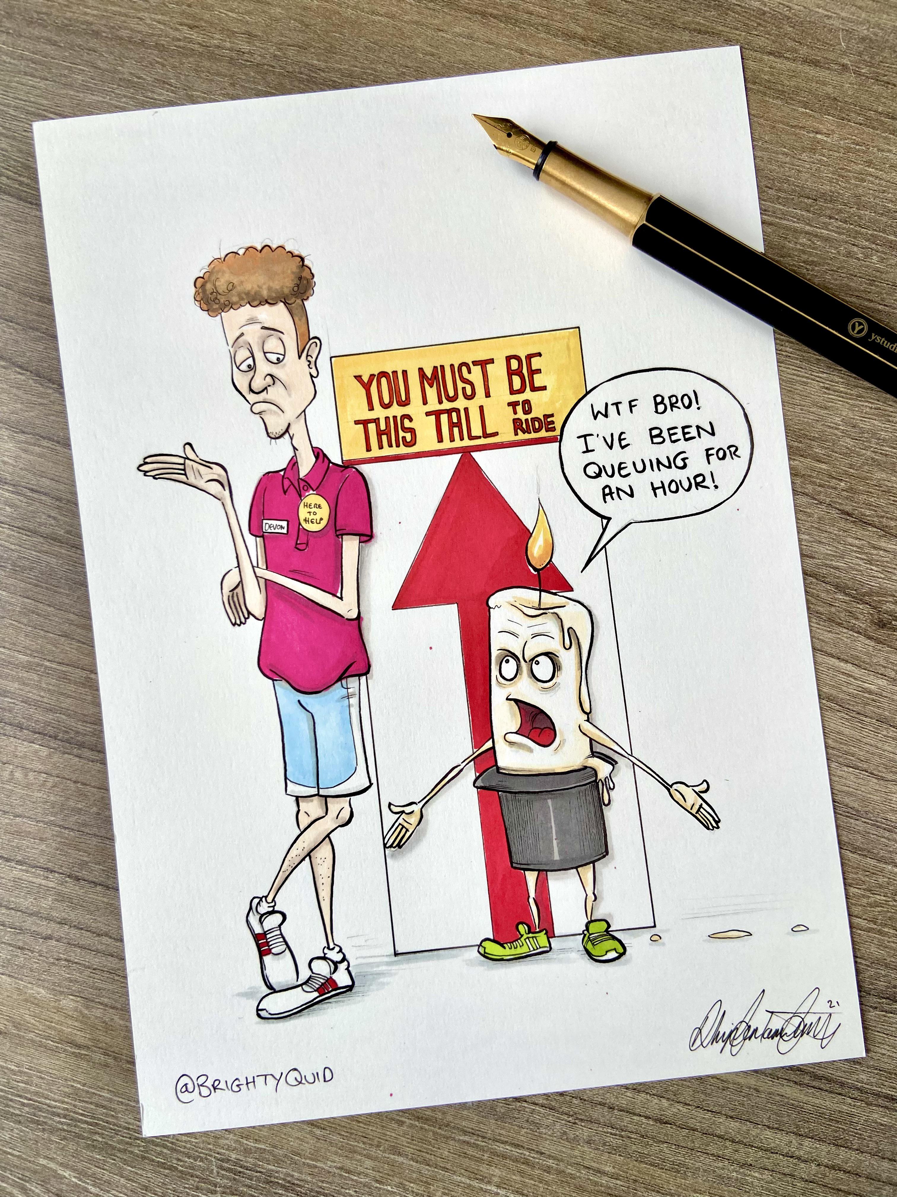 A Long Wait - Ink Drawing | Scrolller